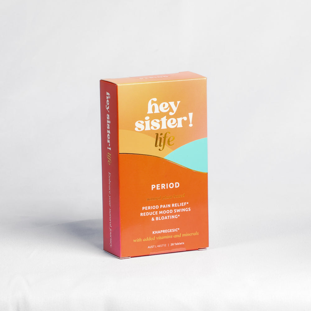 Hey Sister! Life Period 28 Tabs – Natural Relief for Cramps & PMS